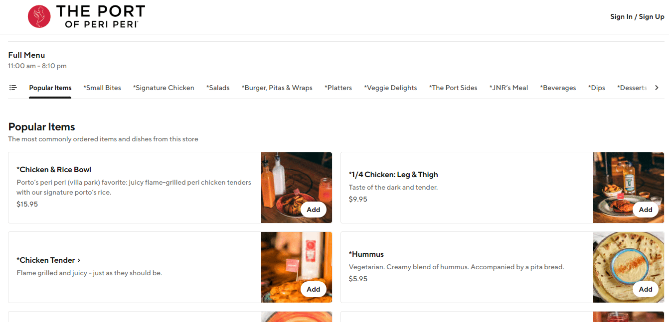 佩里佩里港菜单与价格[更新2023年4月]- TheFoodXP - 雷电竞reyba下载